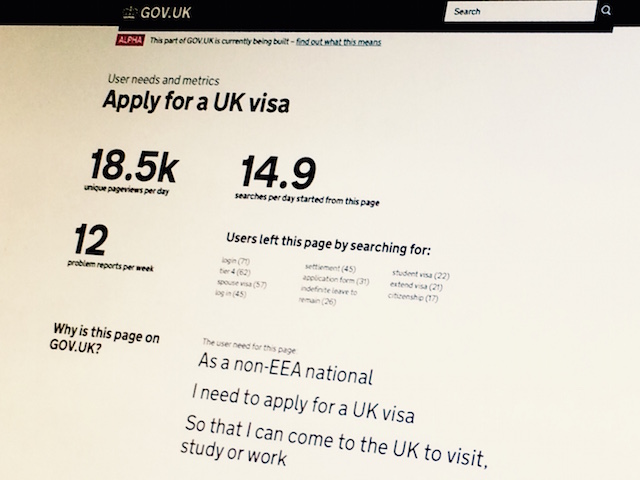 Info pages: publishing data about user needs and metrics – Inside GOV.UK