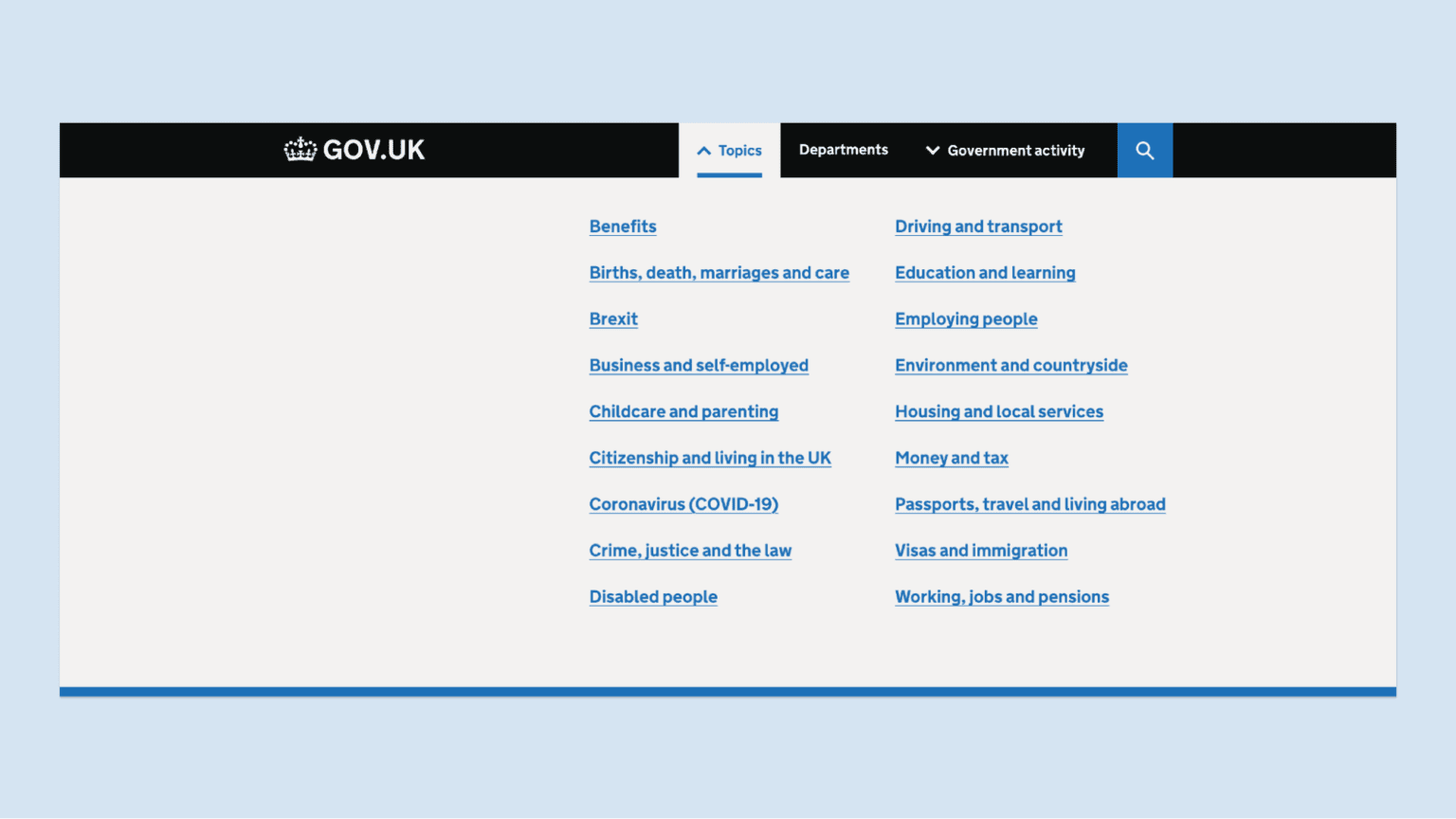 Launching GOV.UK’s new menu bar – Inside GOV.UK