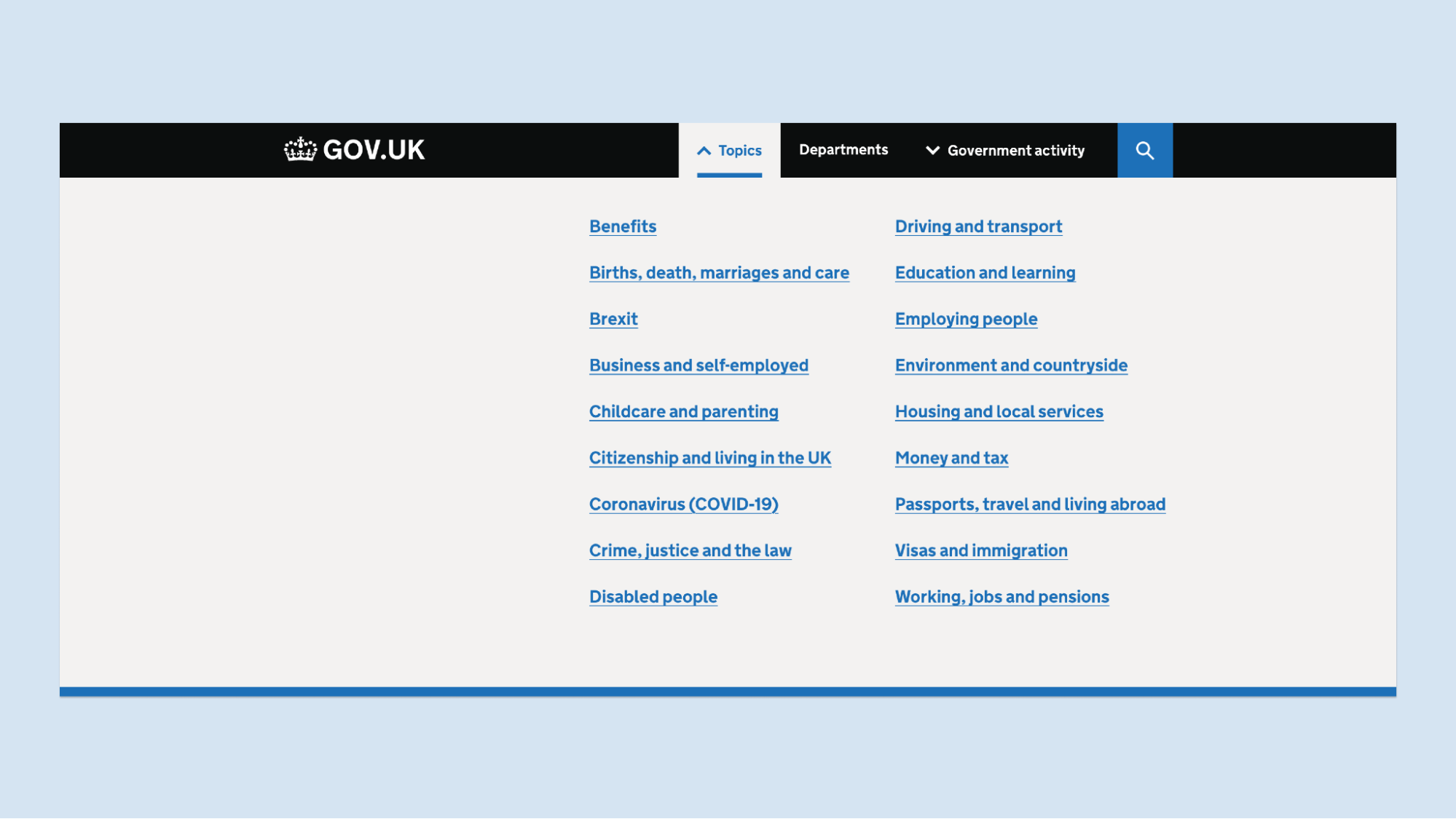 Launching GOV.UK’s new menu bar – Inside GOV.UK