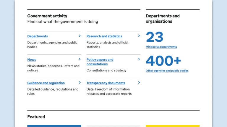 Updating the GOV.UK homepage – Inside GOV.UK