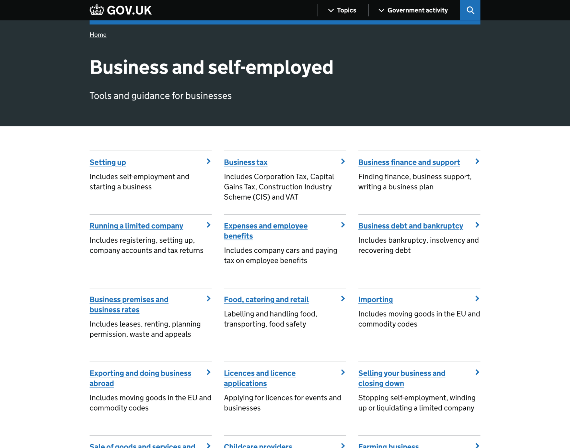 Rolling out a new design for browsing GOV.UK by topic – Inside GOV.UK