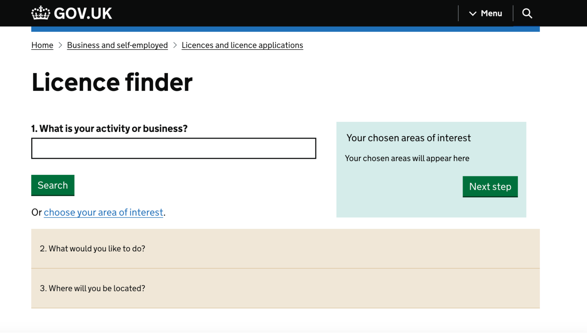 Updating the GOV.UK licence finder – Inside GOV.UK