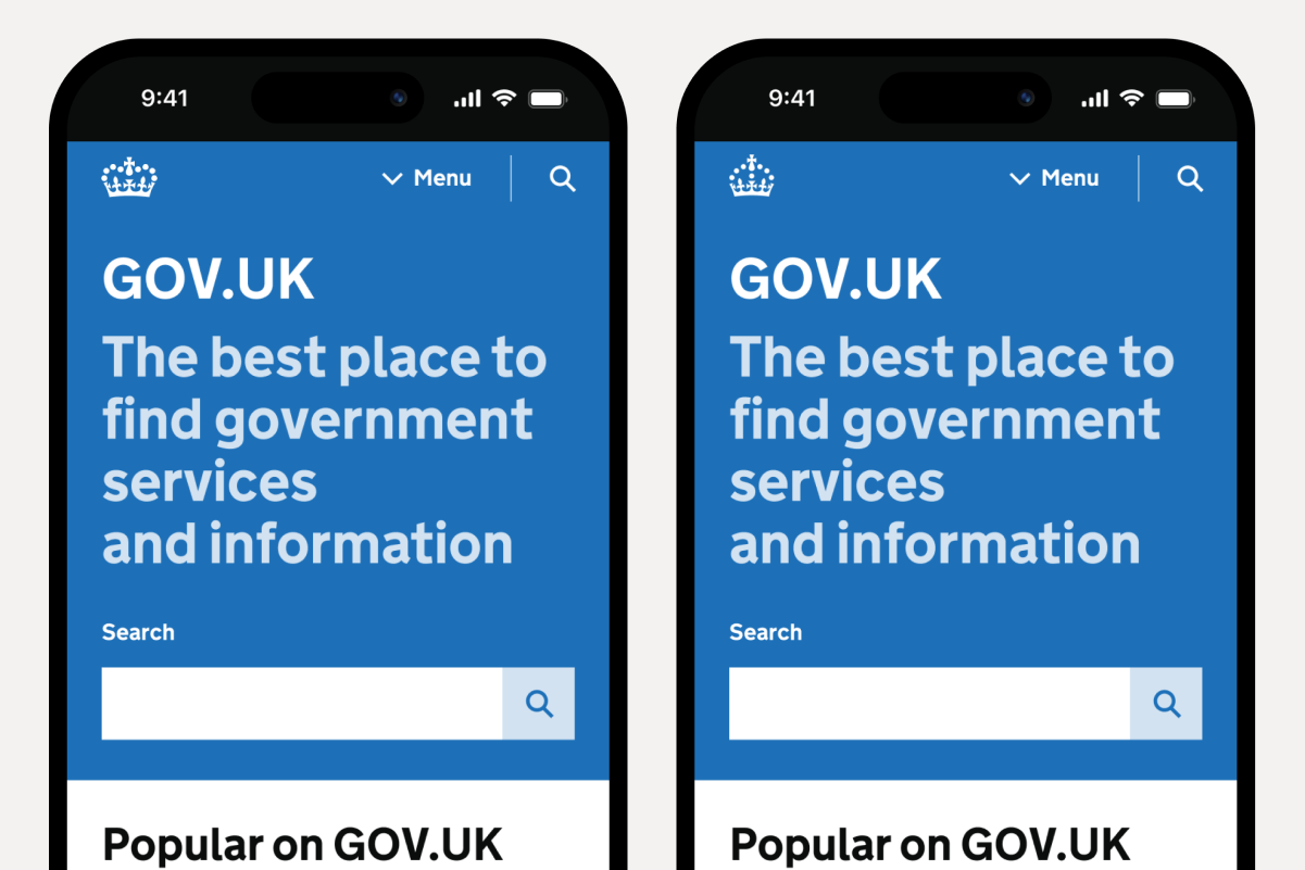 Updating GOV.UK’s crown – Inside GOV.UK