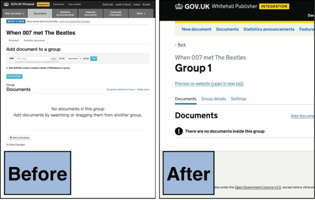 Moving our most-used publishing tool to the GOV.UK design system ...