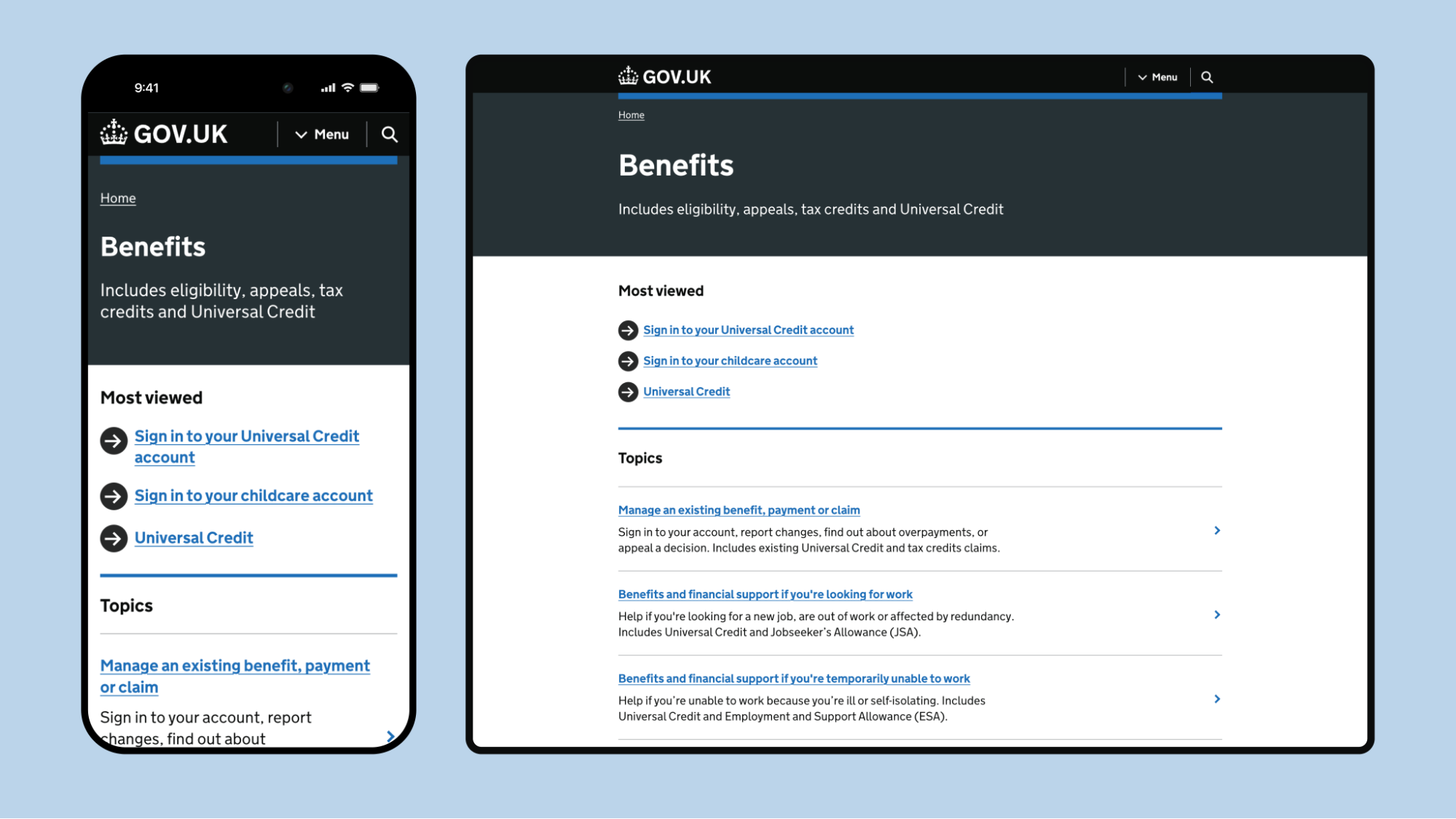 Rolling out simpler ways to navigate GOV.UK’s topic pages – Inside GOV.UK
